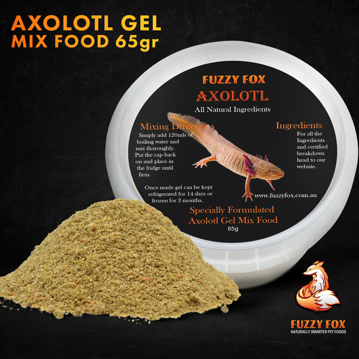 Axolotl 65g – Fuzzy Fox Naturally Smarter Pet Foods